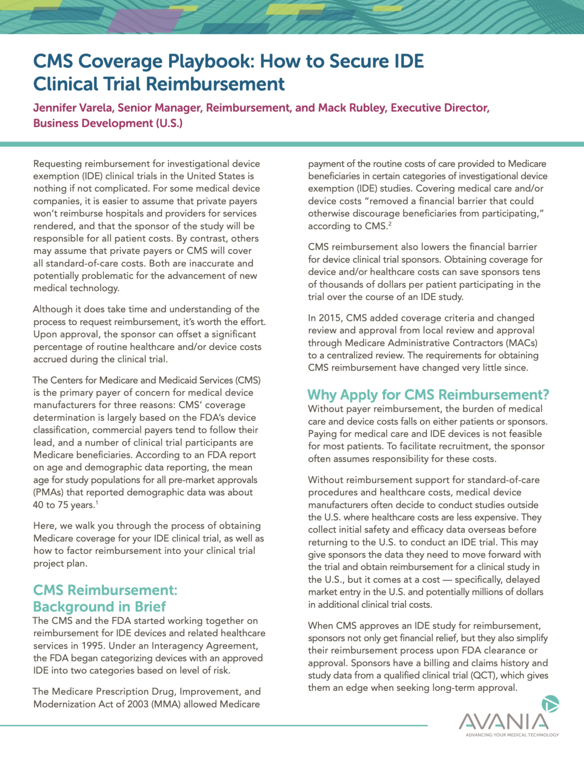 5 Steps CMS Coverage for IDE Trials | Avania